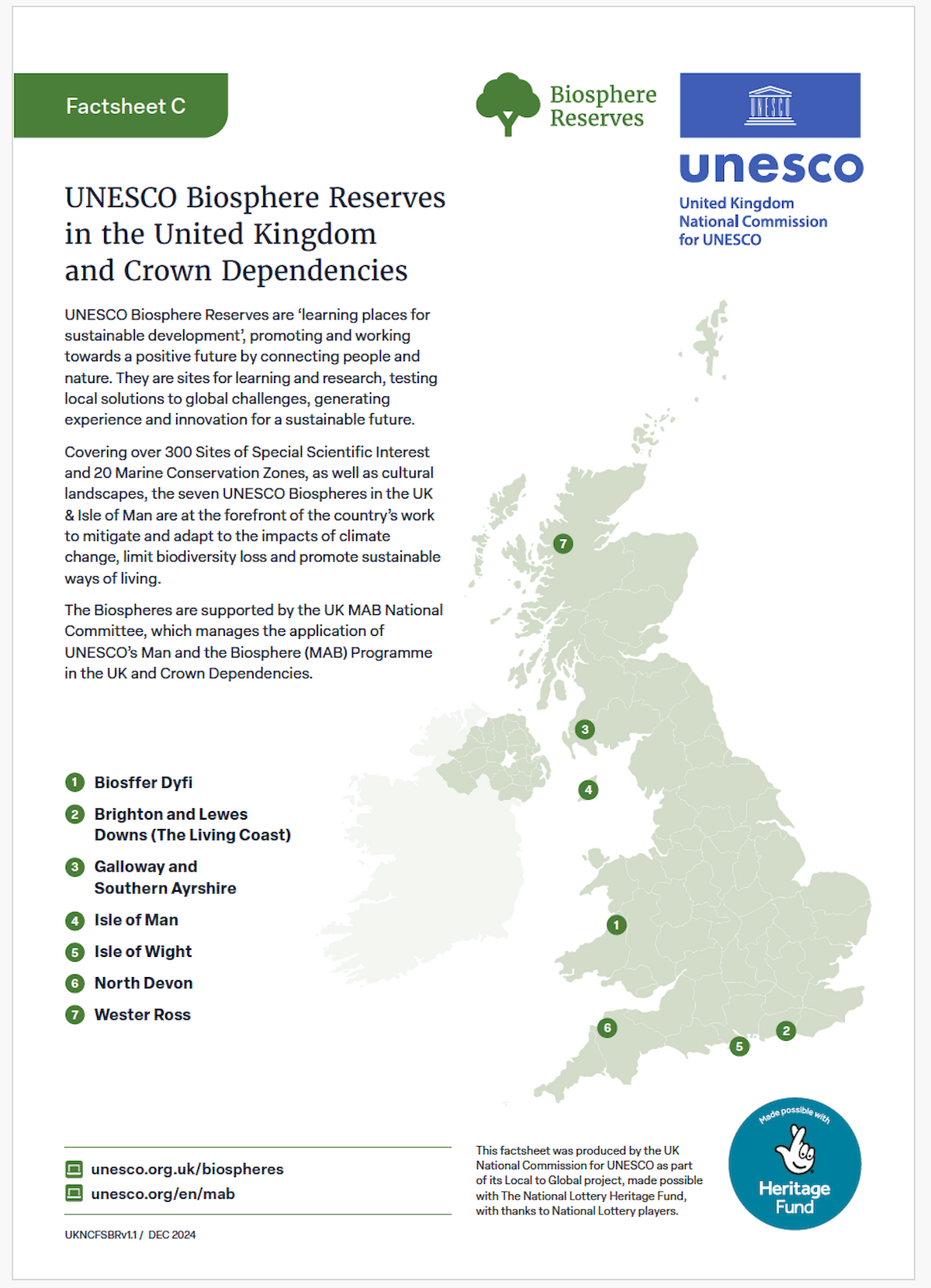 UNESCO Biosphere Reserves in the United Kingdom and Crown Dependencies ...