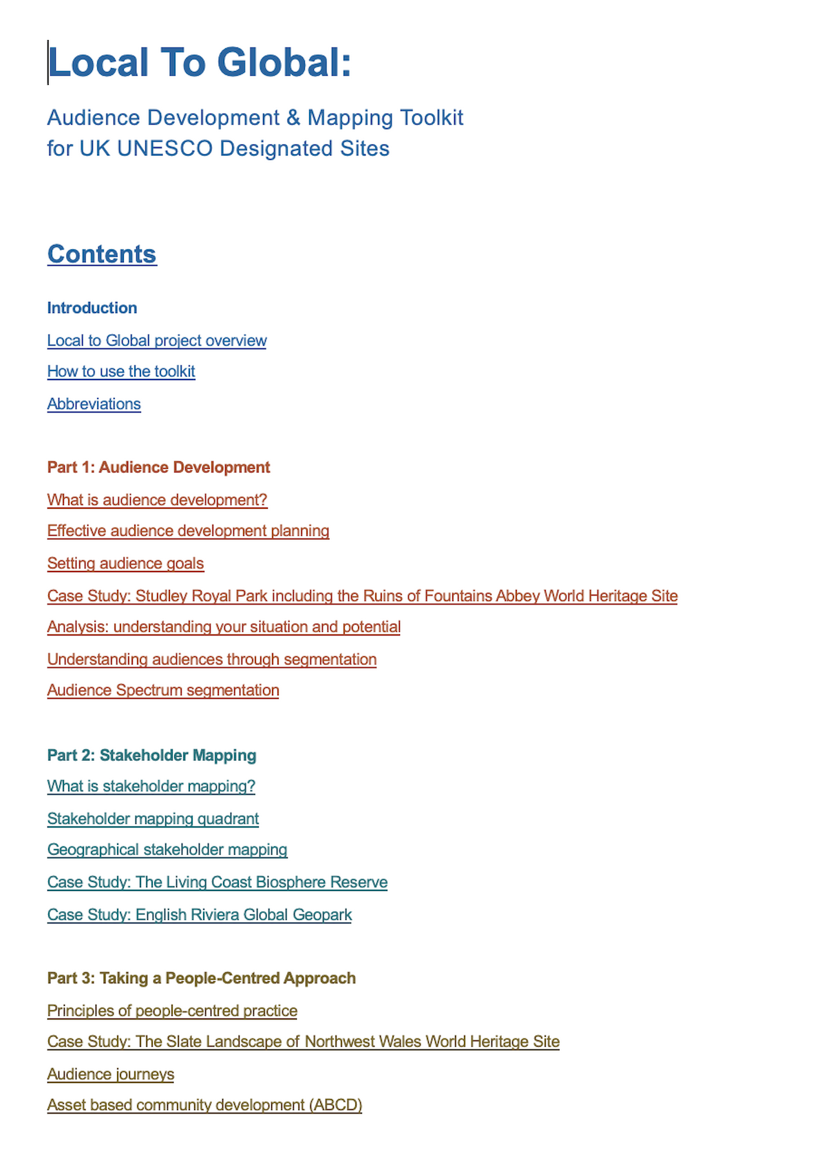 Audience Development and Mapping Toolkit - Easy Read | UNESCO in the UK