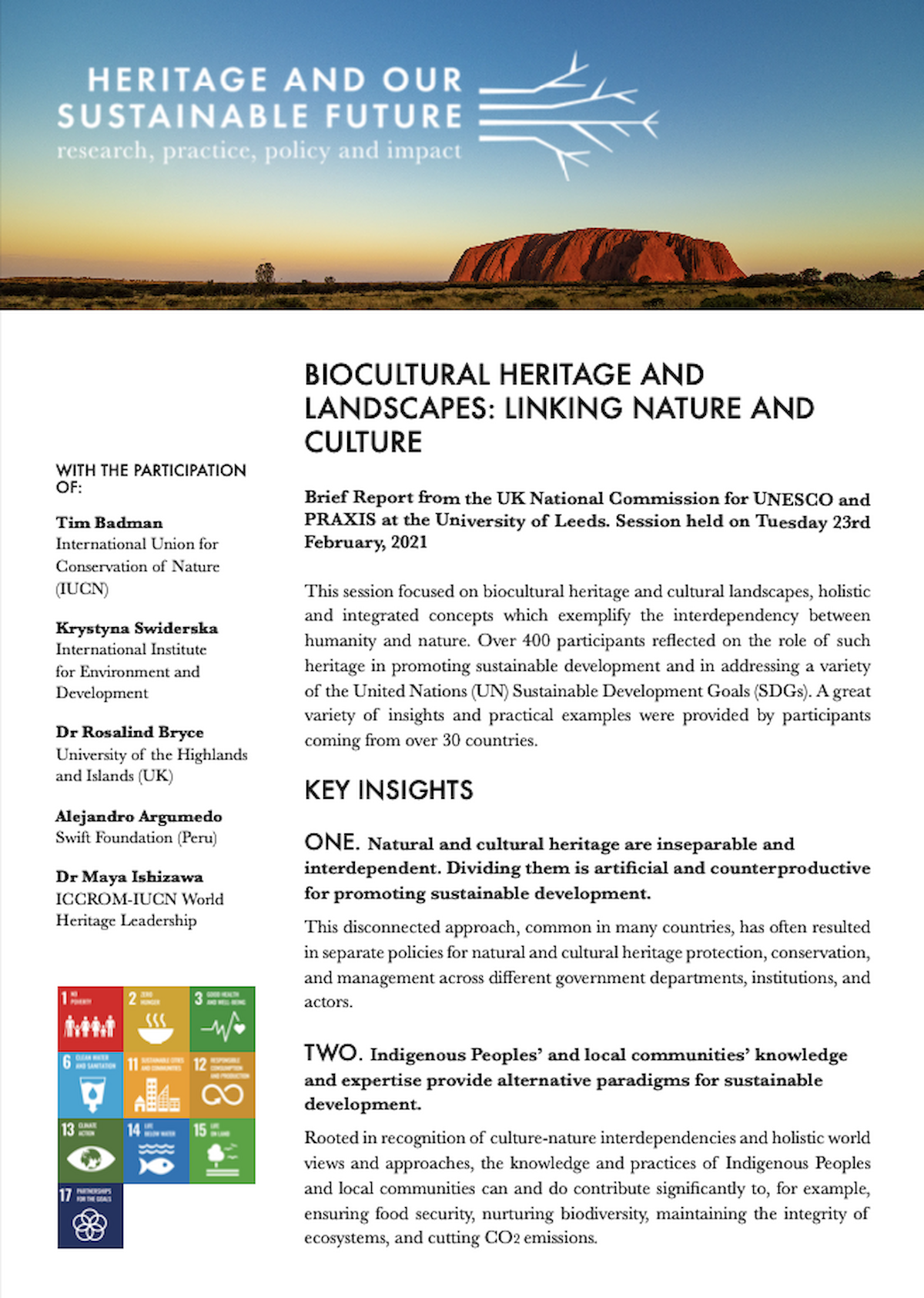 Biocultural Heritage and Landscapes Linking Nature and Culture | UNESCO ...